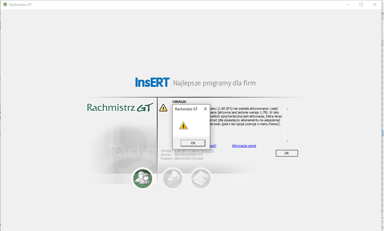 Po aktualizacji do 1.80 SP1 zawiesza się przy aktywacji podmiotu - Rachmistrz GT - Forum InsERT
