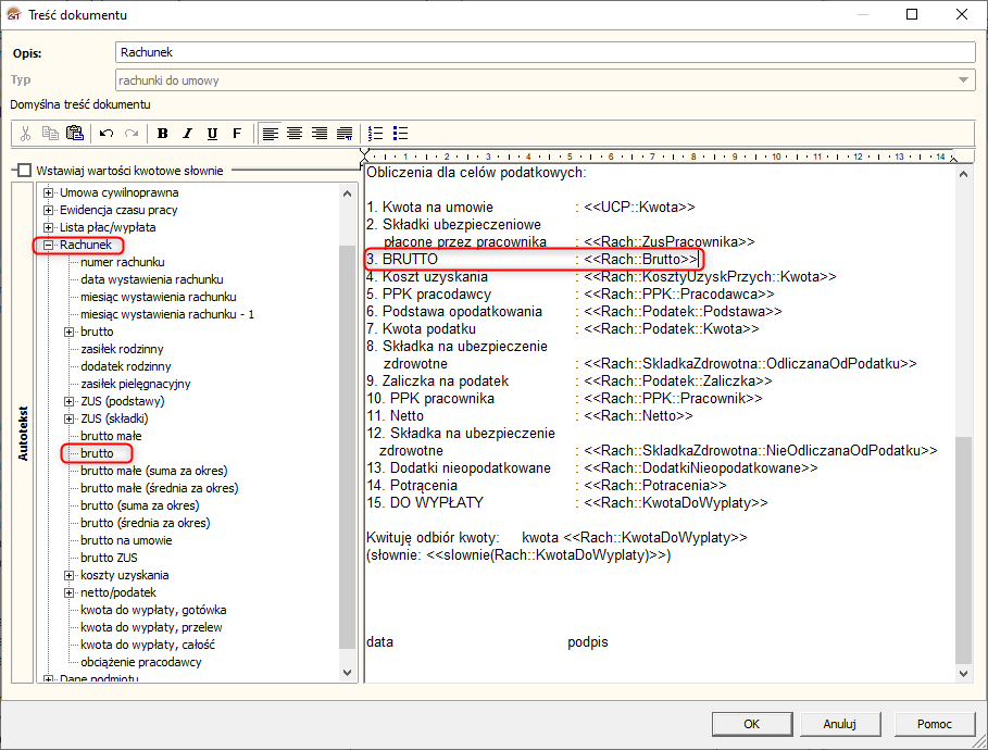 definiowanie rachunku umowy zlecenia - Gratyfikant GT - Forum InsERT