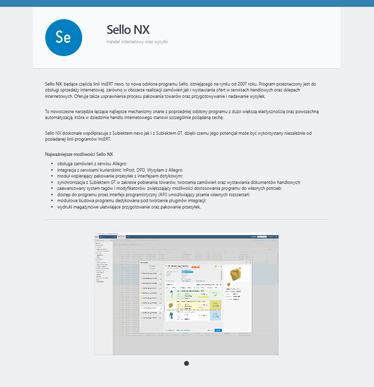 Nie można zaktualizować do nowszej wersji - Sello NX - Forum InsERT