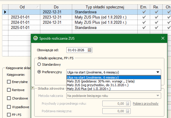 Mały ZUS plus 2026 - Rachmistrz GT - Forum InsERT