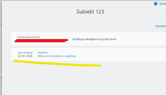 Problem z zalogowaniem się do Subiekta 123 po akceptacji regulaminu ...